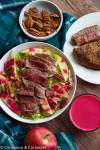 Healthy Autumn Steak Salad with Pecans, Apples & Raspberry Vinaigrette ...