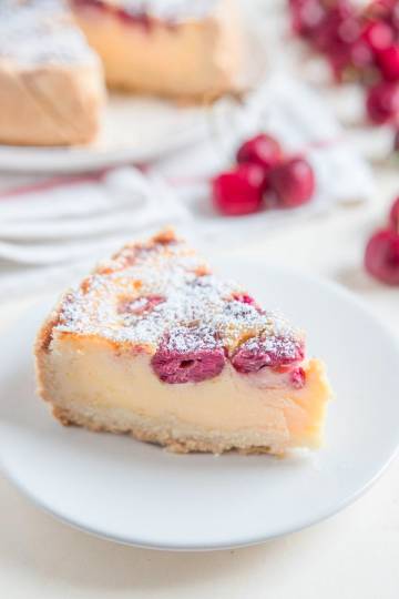 German Cherry Cake - Cherry Custard Pie - Cinnamon&Coriander