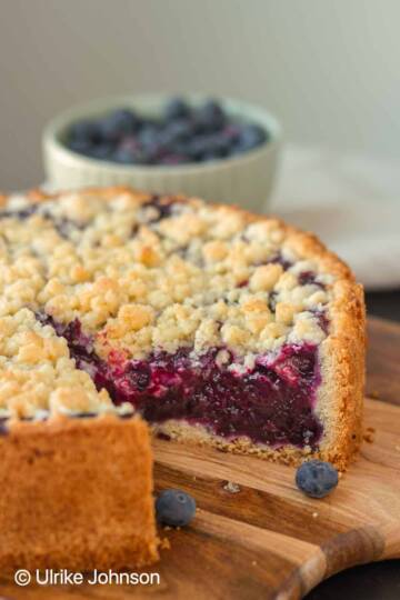 German Blueberry Cake - Blueberry Kuchen Recipe